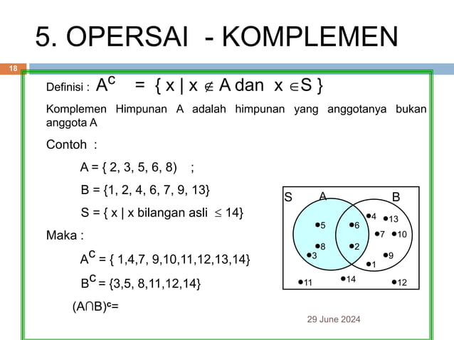 MATERI HIMPUNAN, OPERASI HIMPUNAN DAN JENIS-JENIS HIMPUNAN.ppt