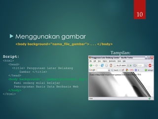 MATERI HTML untuk anak anak kelas 9 SMP Fase D | PPT