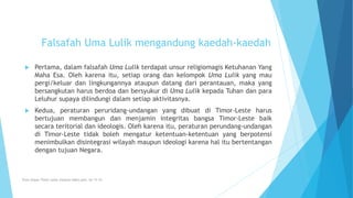 HUKUM ADAT TIMOR-LESTE (sebuah kalangan) | PPTX