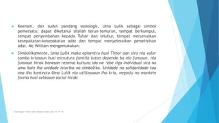 HUKUM ADAT TIMOR-LESTE (sebuah kalangan) | PPTX