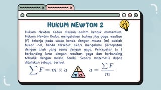Materi Power Point Tentang Hukum Newton II | PDF