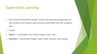 jenis -jenis machine learning machine learning adalah merupakan yang ...