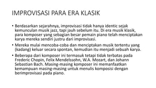 Improvisasi dalam bermain musik | PPTX