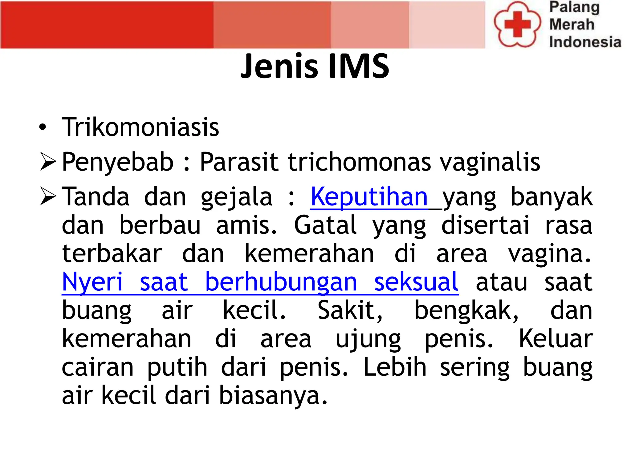 Materi Infeksi Menular Seksual (IMS) untuk KSR | PPTX