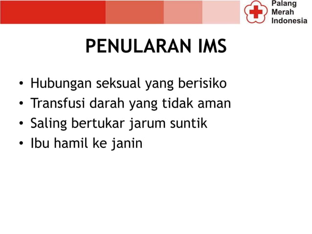 Materi Infeksi Menular Seksual (IMS) untuk KSR | PPTX