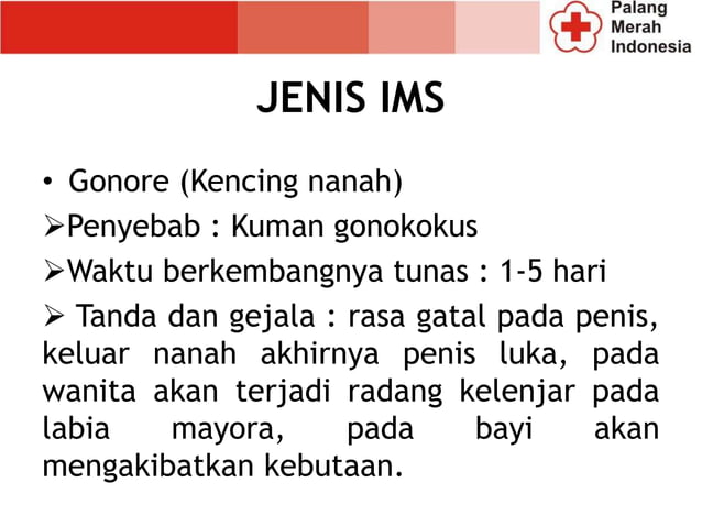 Materi Infeksi Menular Seksual (IMS) untuk KSR | PPTX