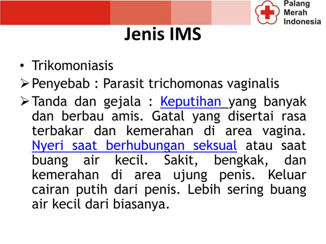 Materi Infeksi Menular Seksual (IMS) untuk KSR | PPTX