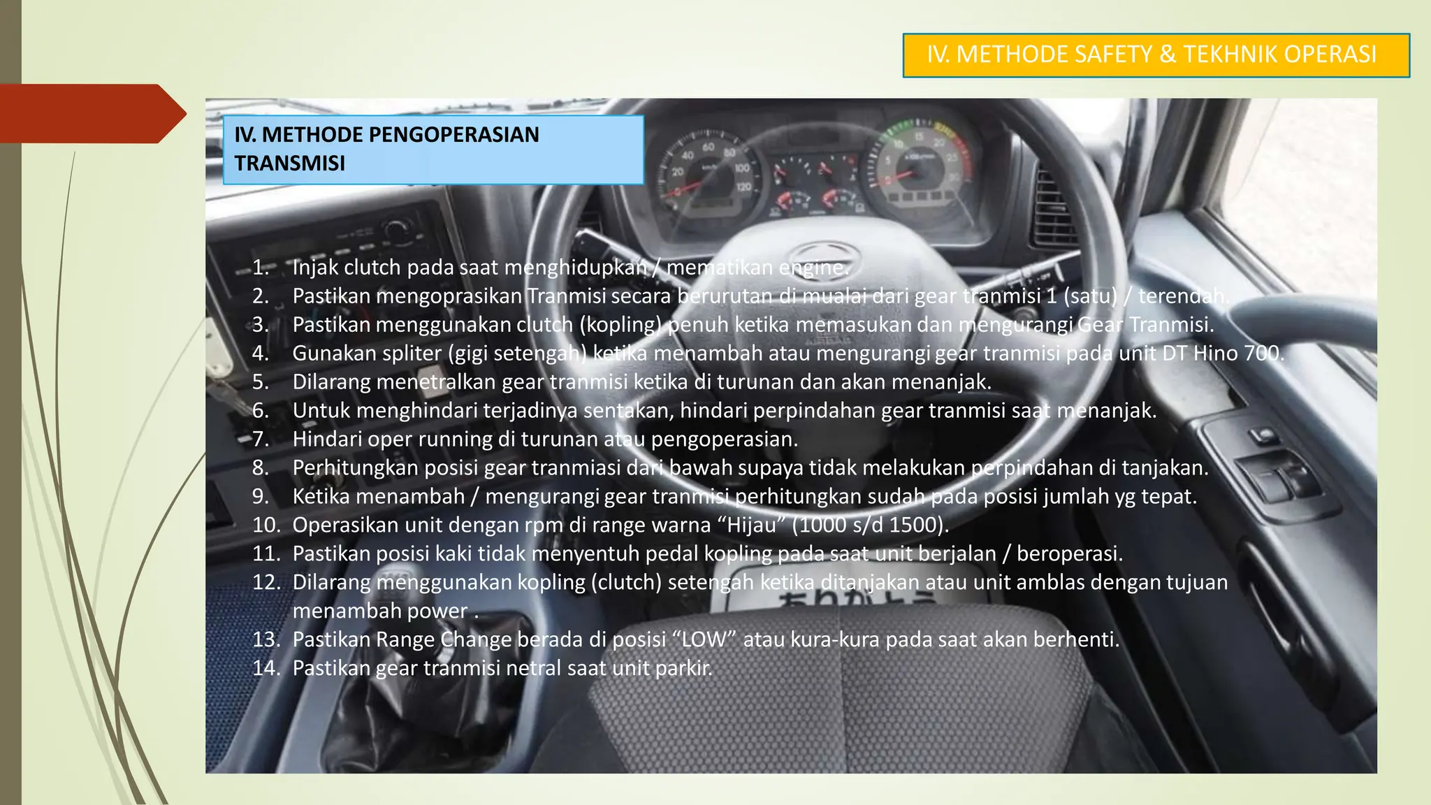 MATERI INCLASS HINO 700 PEMBELAJARAN BERBASIS KOMPETENSI | PPTX