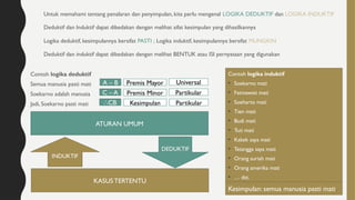 materi inisiasi pembelajaran online pengenalan logika | PPTX