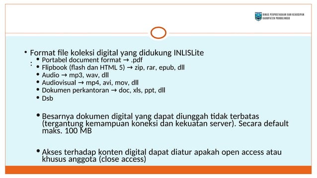 Materi Inlislite aplikasi perpustakaan dari perpustakaan nasional | PPT