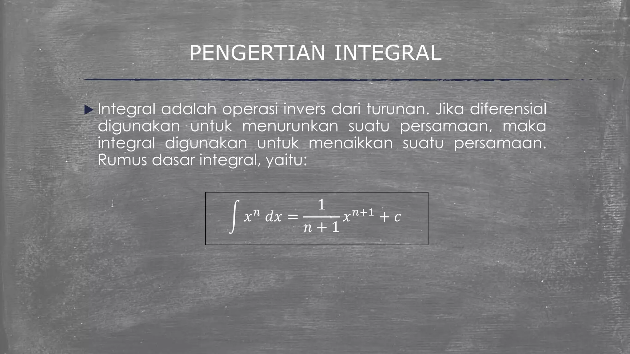 Materi integral kelas xii | PPTX