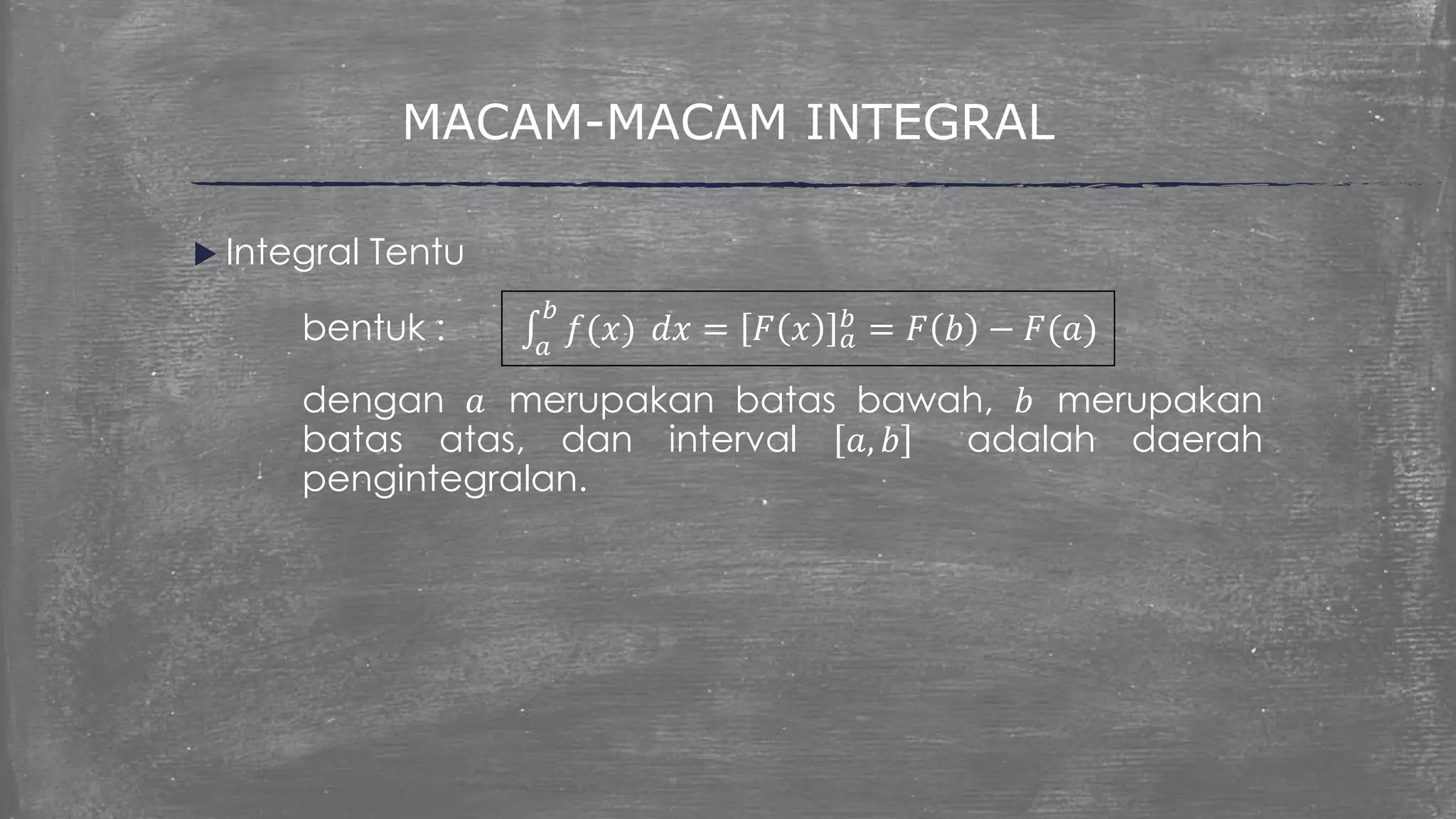 Materi integral kelas xii | PPTX