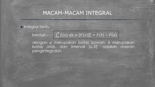 Materi integral kelas xii | PPTX