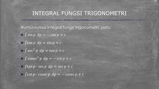 Materi integral kelas xii | PPTX