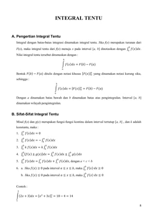 Materi integral tak tentu | PDF
