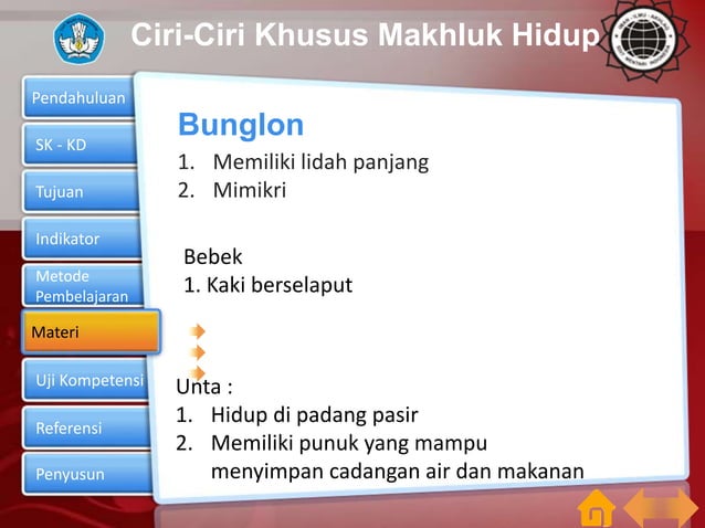 Materi ipa ciri ciri khusus makhluk hidup kelas 6 rachmah safitri | PPTX
