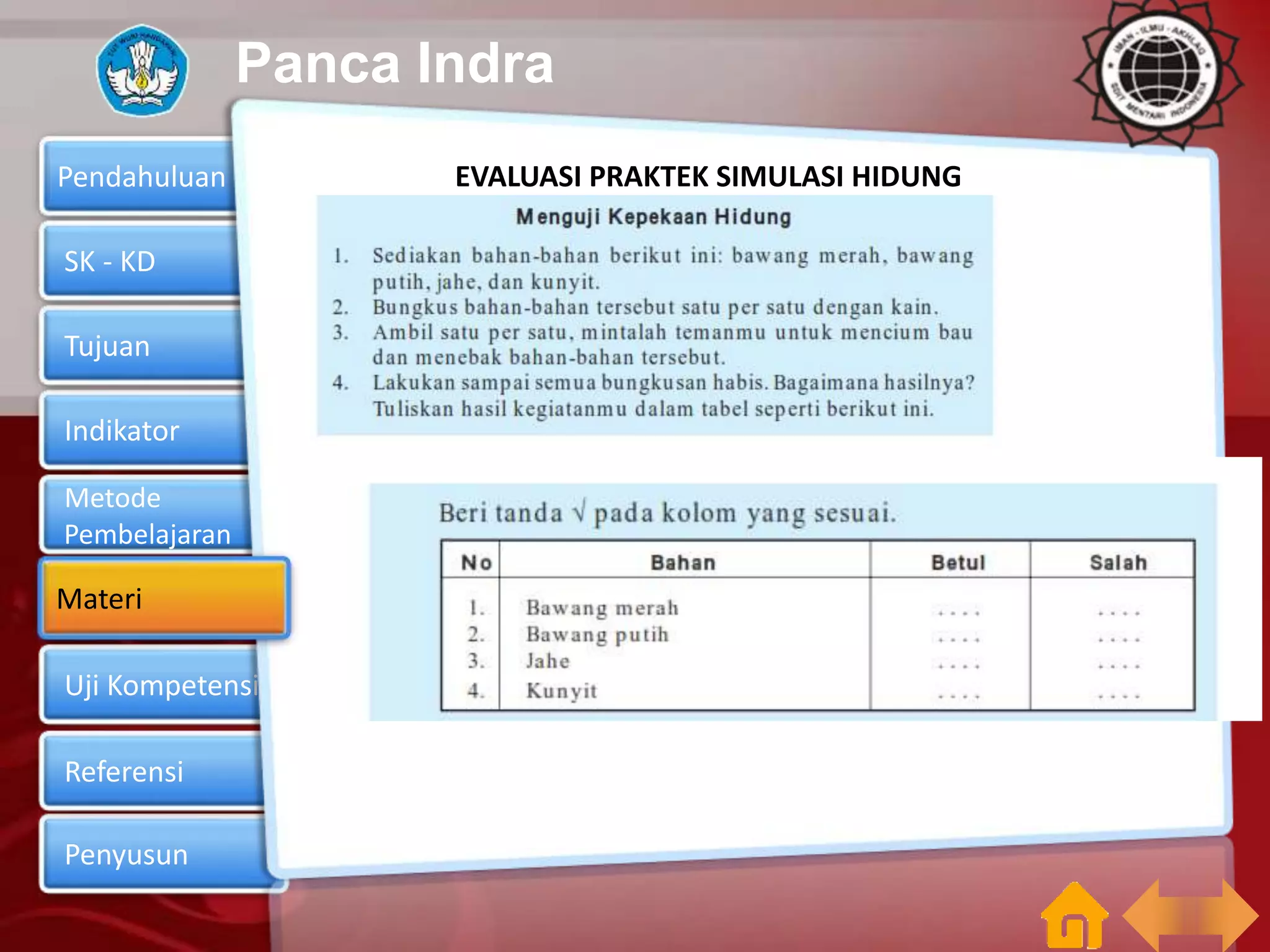 Materi ipa kelas 4 semester 1 panca indra | PPTX