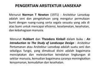 Pengertian ruang luar - lansekap - taman - | PPTX