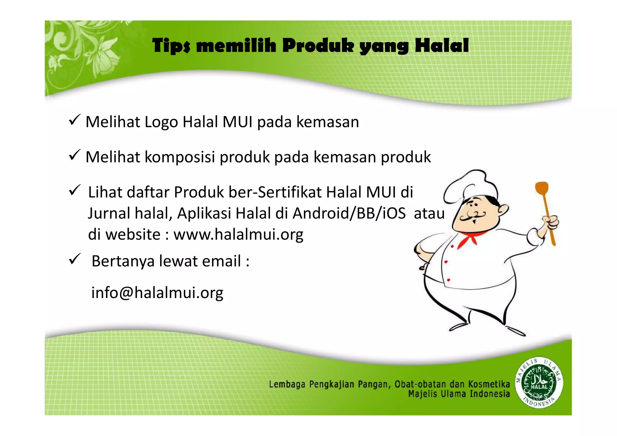 Pengenalan Sertifikat Halal MUI dan Sistem Jaminan Halal | PDF