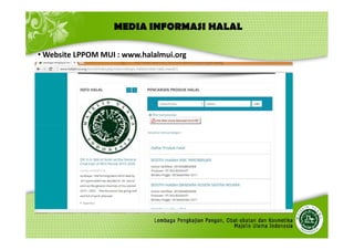 Pengenalan Sertifikat Halal MUI dan Sistem Jaminan Halal | PDF