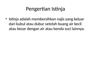 Materi_Istinja sebagai bahan pembelajaran.pptx