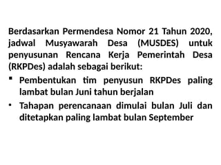 Materi jadwal Musdes DESA DAN RKP DESA .pptx