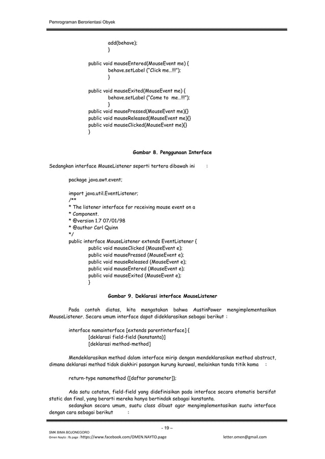 Materi java merancang aplikasi teks dan dekstop berbasis obyek | PDF