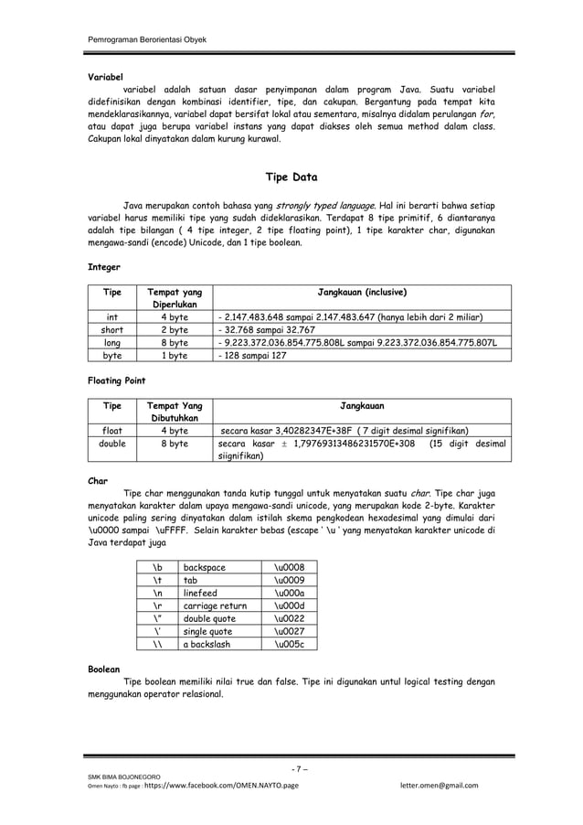 Materi java merancang aplikasi teks dan dekstop berbasis obyek | PDF