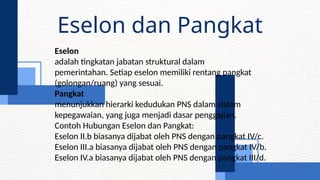 Materi Jenjang kepangkatan dan eselon jabatan ASN di lingkungan KPU.pptx