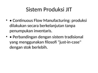 Just In Time (JIT) and Lean Manufacturing | PPTX