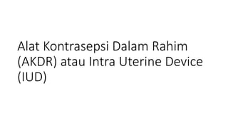 Keluarga Berencana hormonal injeksi dsbb | PPTX
