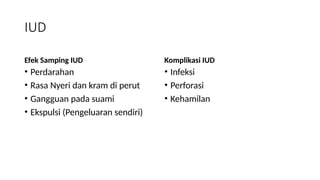 Keluarga Berencana hormonal injeksi dsbb | PPTX