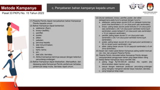 MATERI KEBIJAKAN KAMPANYE 2024 kampanye. | PPTX