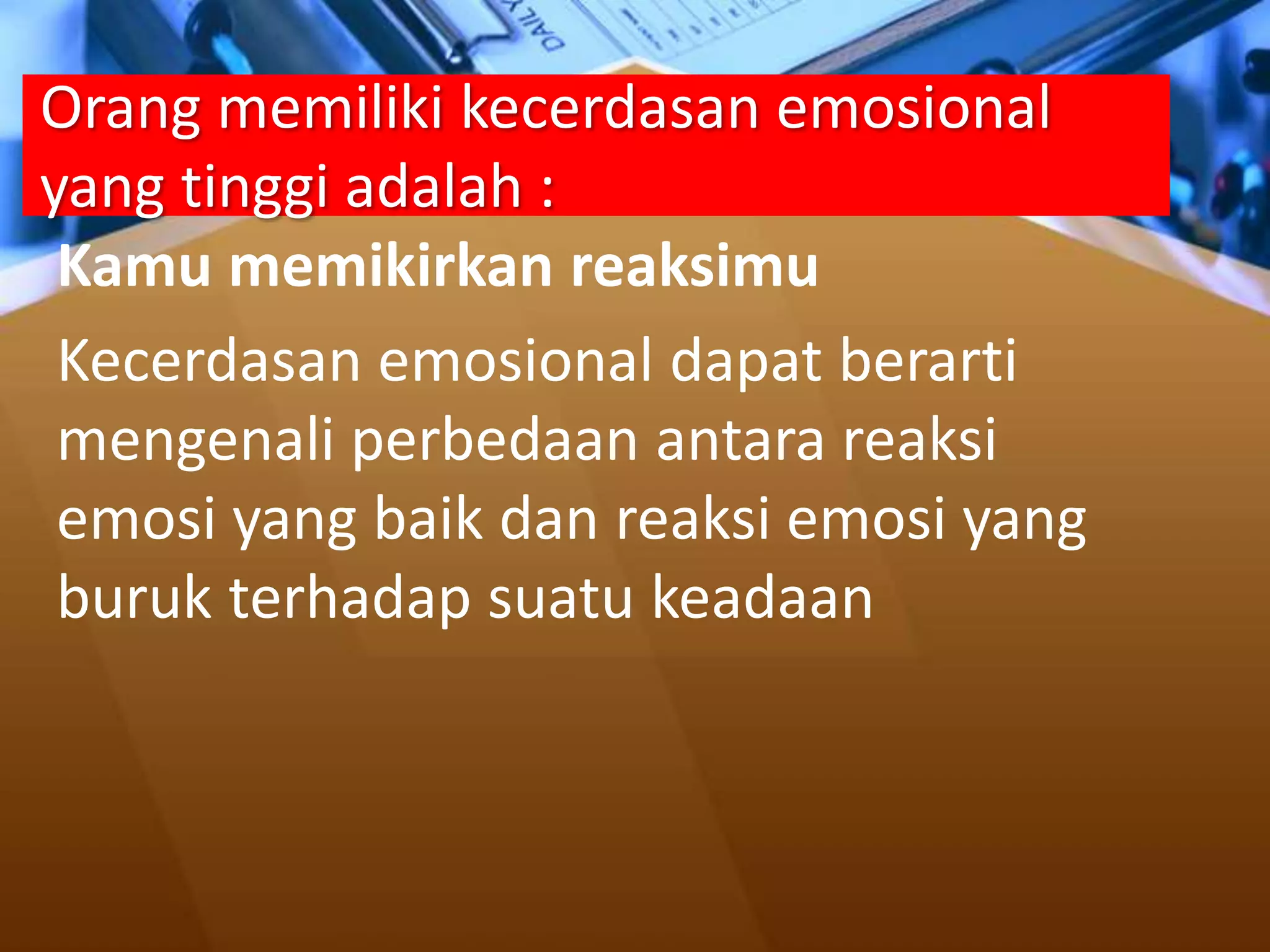 Materi kecerdasan emosional | PPTX