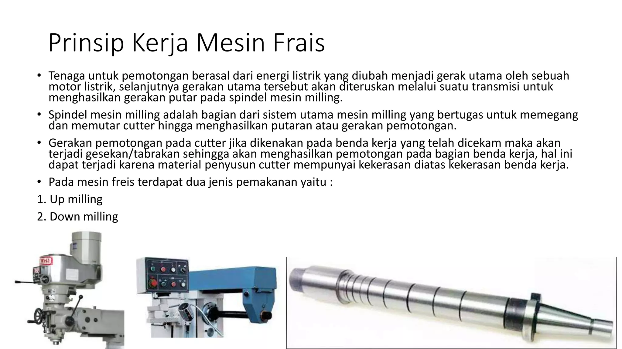Perawatan Mesin Frais (Maintenance of milling Machine) | PPTX