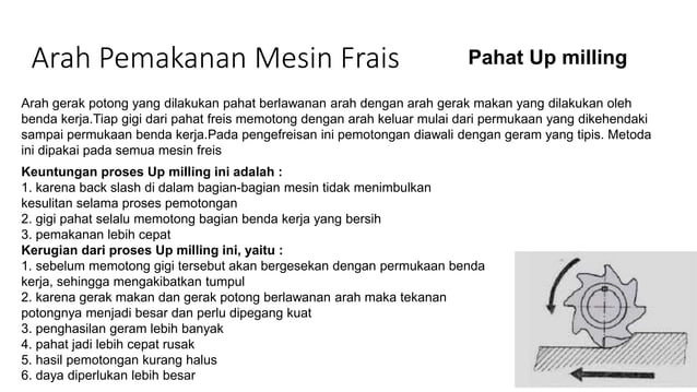 Perawatan Mesin Frais (Maintenance of milling Machine) | PPTX