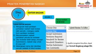 MANAJEMEN PENERBITAN ARTIKEL ILMIAH ONLINE DENGAN OJS | PPT