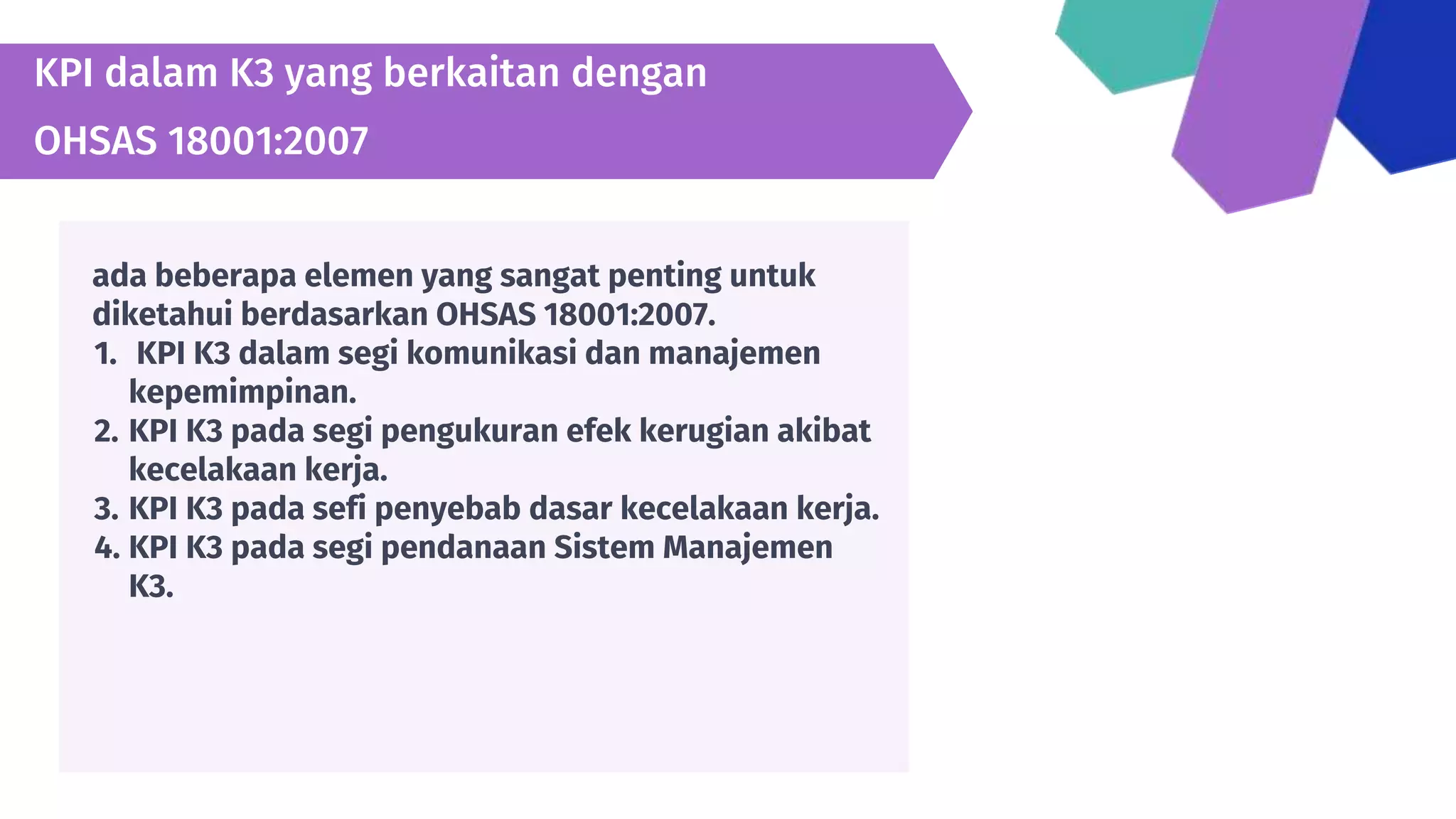 Key Performance Indikator pada K3 | PPTX