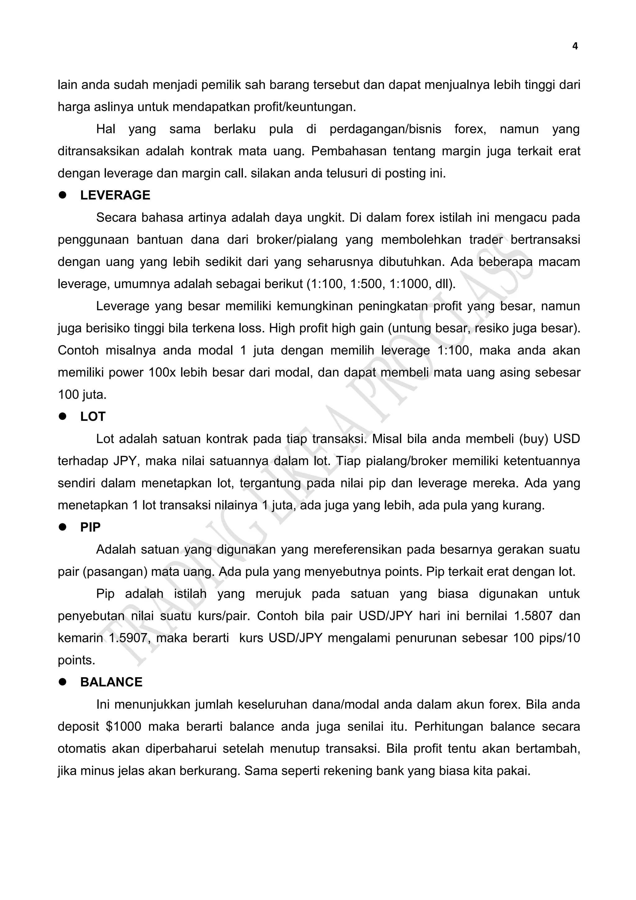 Materi kelas 1 pengantar forex | PDF