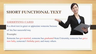 MATERI KELAS IX.1 (SHORT FUNCTIONAL TEXT) | PDF