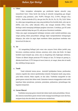Materi kelas x Modul Pembelajaran Ekosistem | PDF