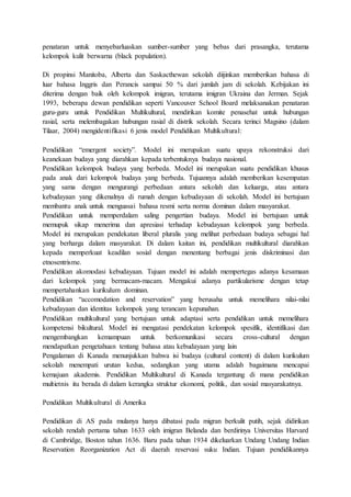 Materi kelompok 5 pentingnya pendidikan multikultural di indonesia | PDF