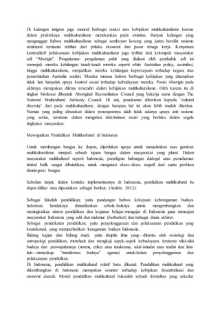 Materi kelompok 5 pentingnya pendidikan multikultural di indonesia | PDF