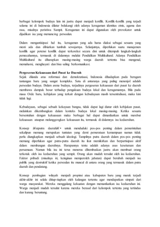 Materi kelompok 5 pentingnya pendidikan multikultural di indonesia | PDF