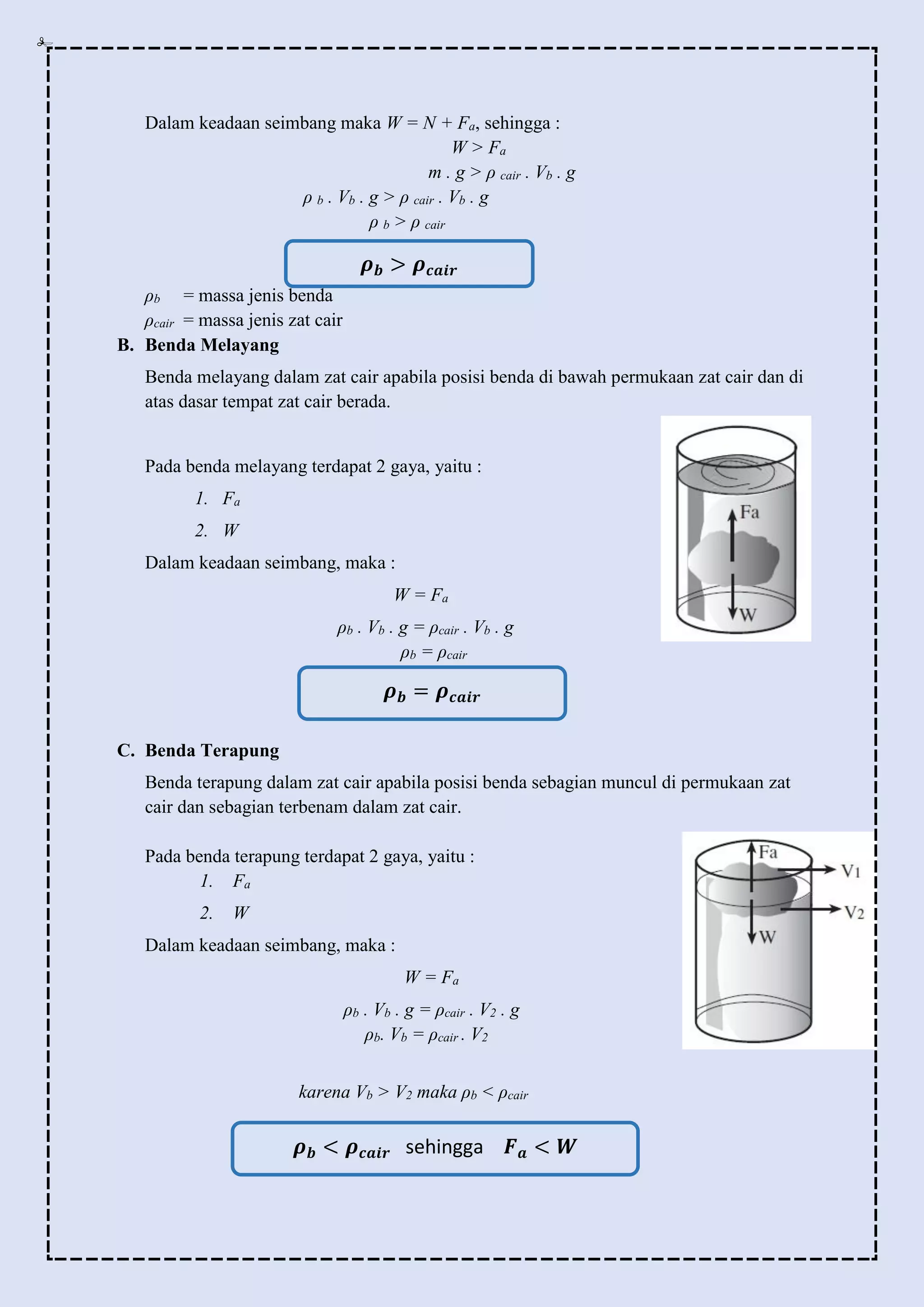 MATERI FLUIDA STATIS (TEKANAN HIDROSTATIS, HUKUM PASCAL, DAN HUKUM ...