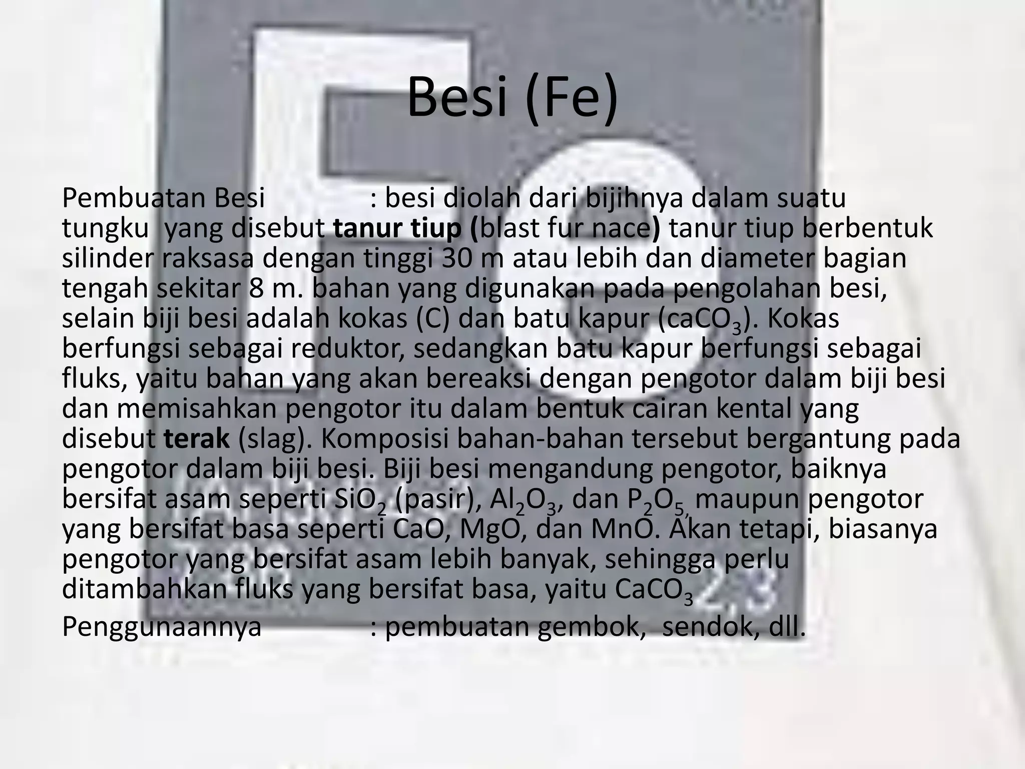Materi kimia unsur kelas xii | PPTX