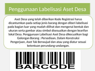 pengenalan kodefikasi aset dasar dan manfaat dalam pengelolaan aset | PPTX