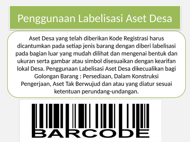 pengenalan kodefikasi aset dasar dan manfaat dalam pengelolaan aset | PPT