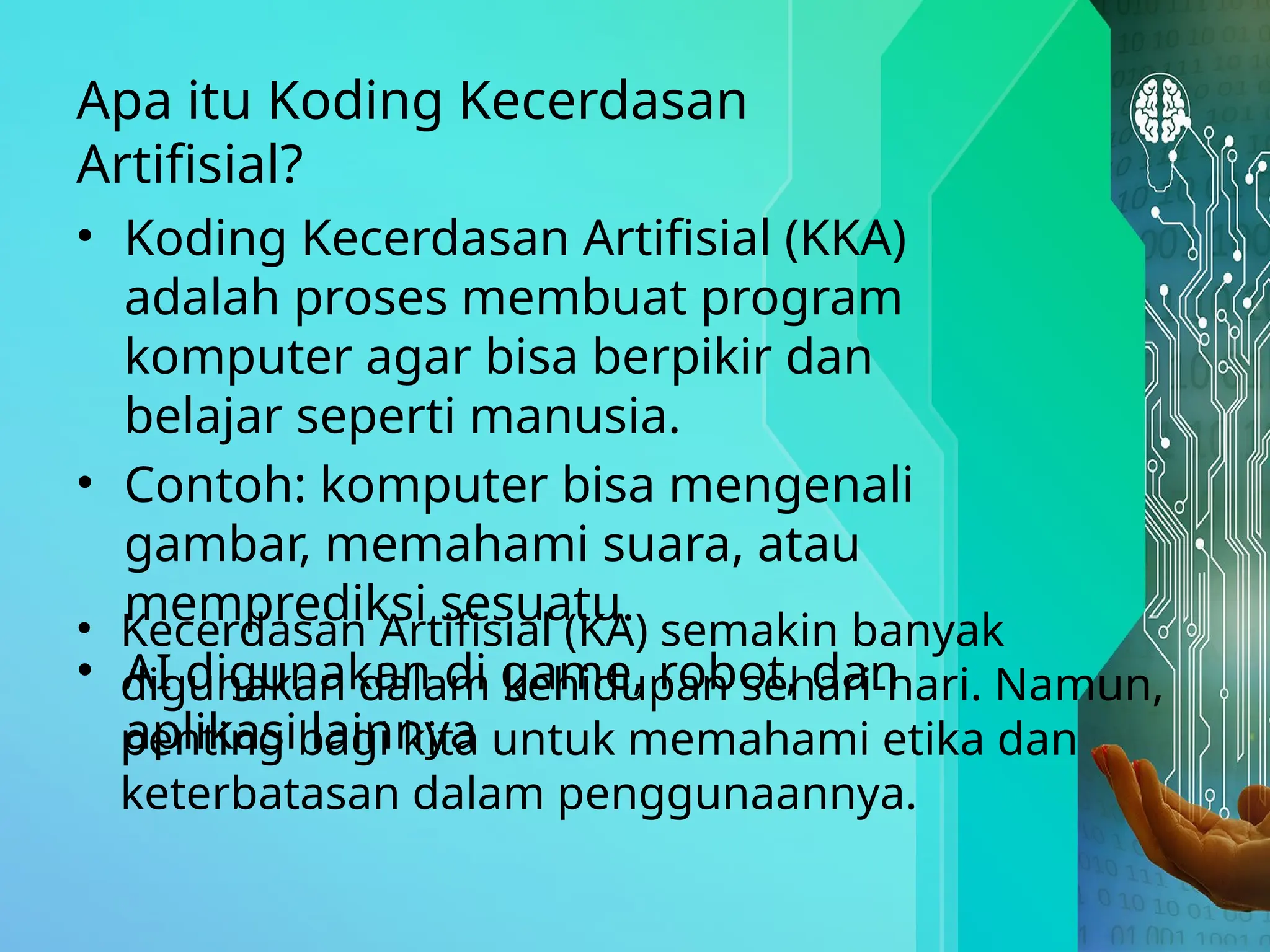 Materi Koding Kecerdasan Artifisial (KKA) | PPTX