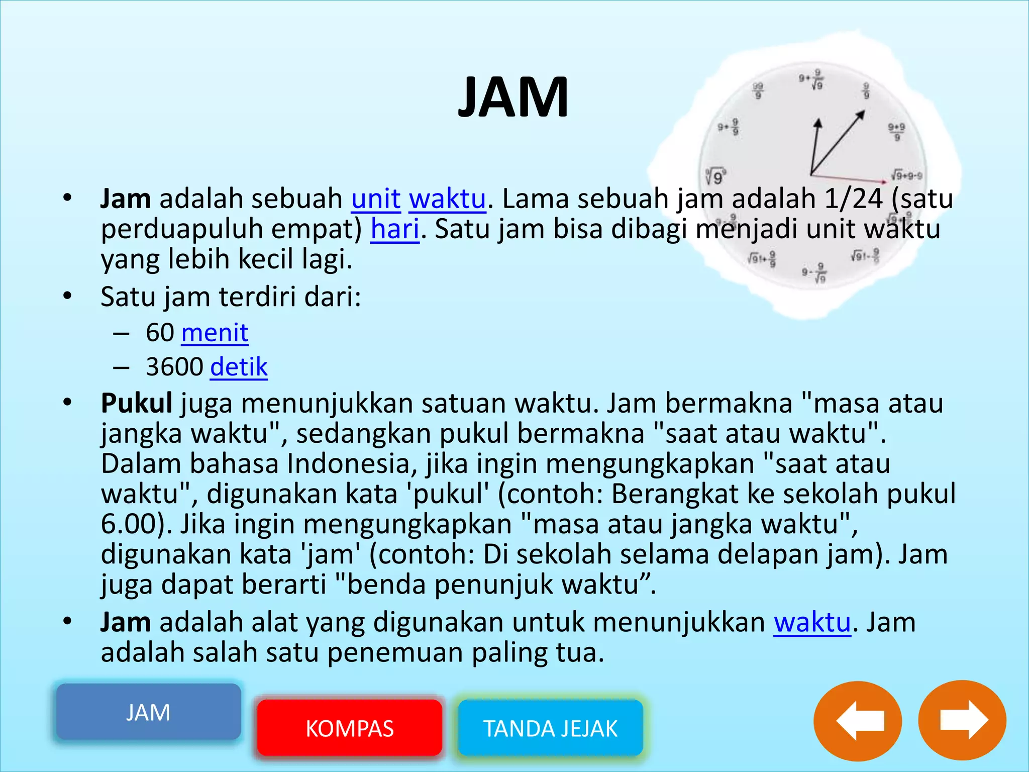 Materi Pramuka kompas, tanda jejak, dan jam | PPTX